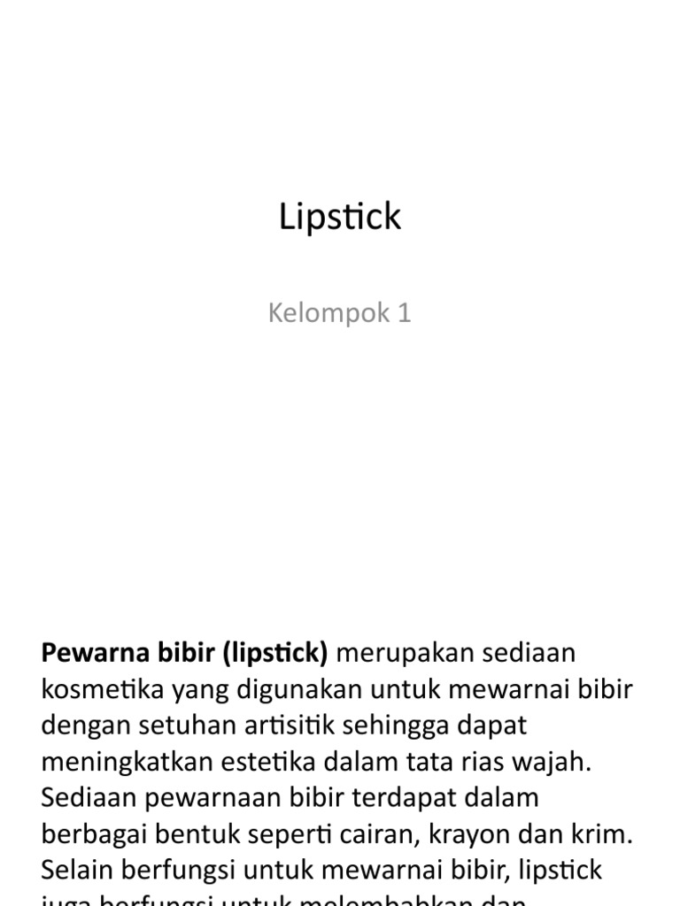Lip Cream & Lip Balm | PDF