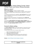 Notice Writing on Lost and Found - Format, Examples [2024] | PDF