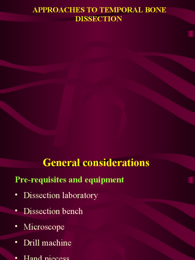 Approaches To Temporal Bone Dissection | PDF | Musculoskeletal System ...