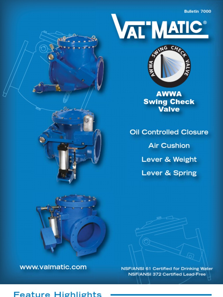 Awwa Swing Check Valve: Make The Change To Quality! Specify | PDF ...