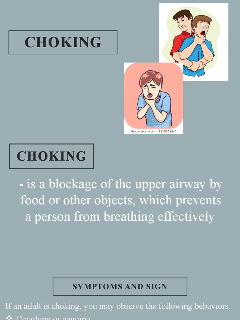 BLS Choking | PDF | First Aid | Clinical Medicine
