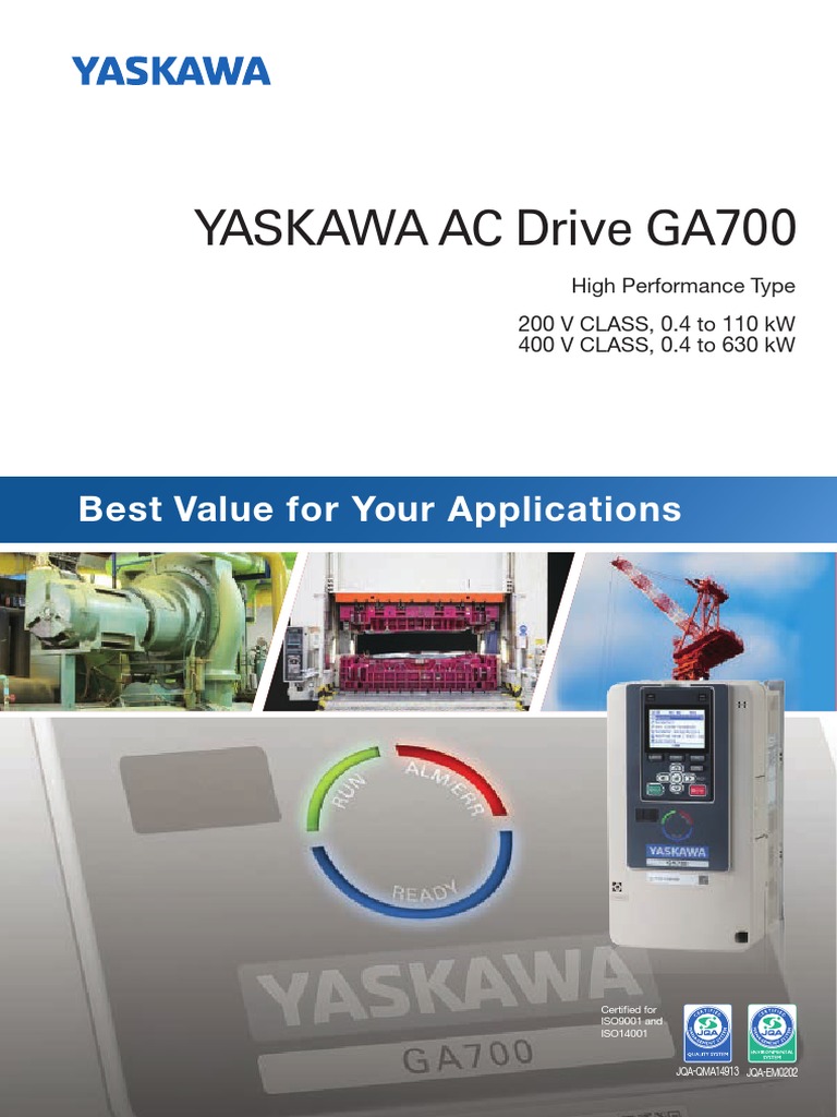 Yaskawa Ga700 | PDF | Electric Motor | Power Supply