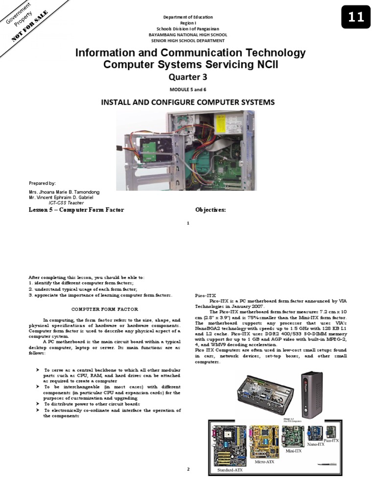 Css Q3 Mod 5 And 6 Pdf Equipment Computer Hardware 1306