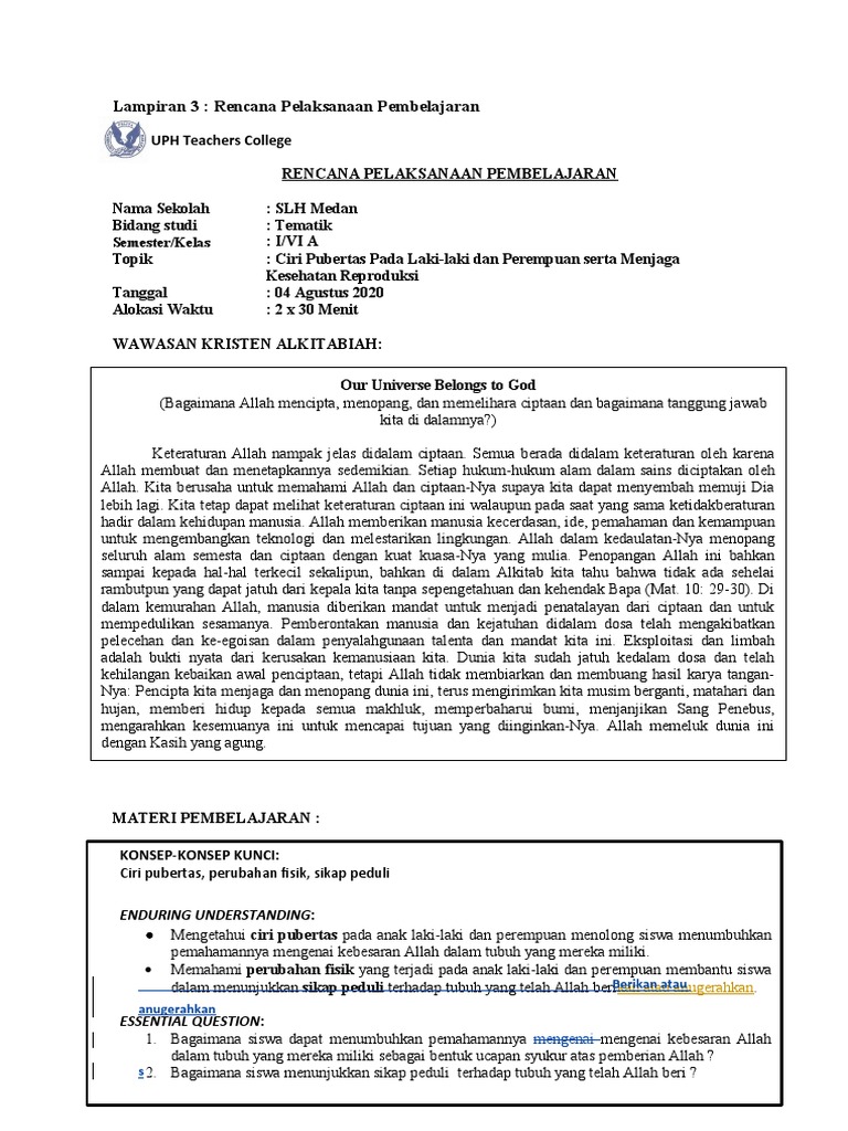 Jesica Hanna Octaviyanti - RPP 1 Fix | PDF