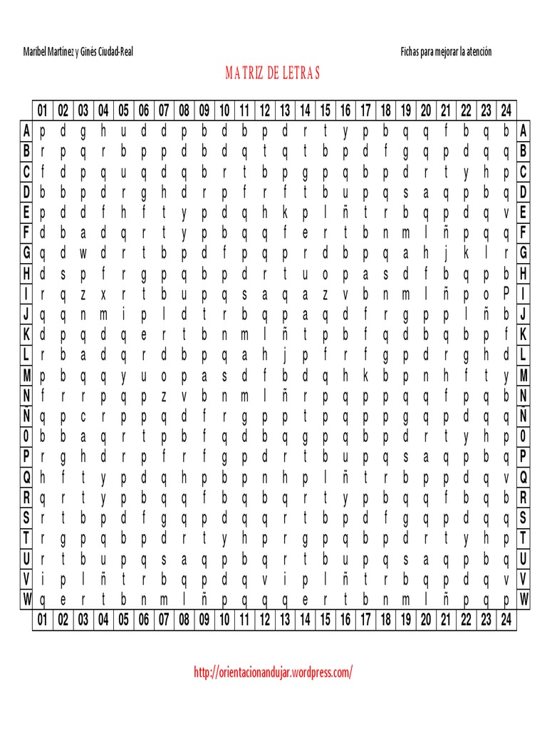 Matriz Letras | PDF