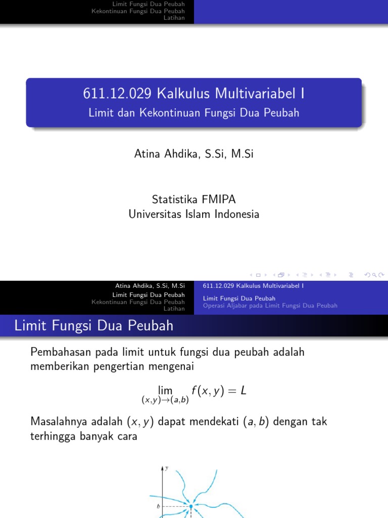 Kalkulus Multivariabel I | PDF