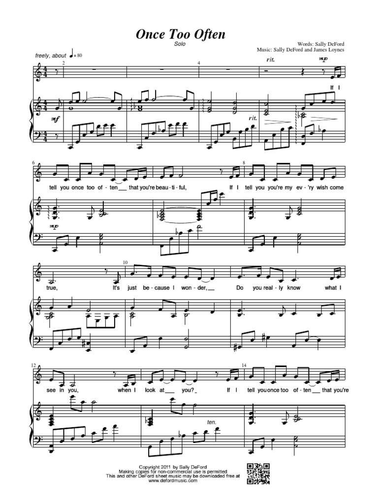 Once Too Often: Solo Freely, About | PDF