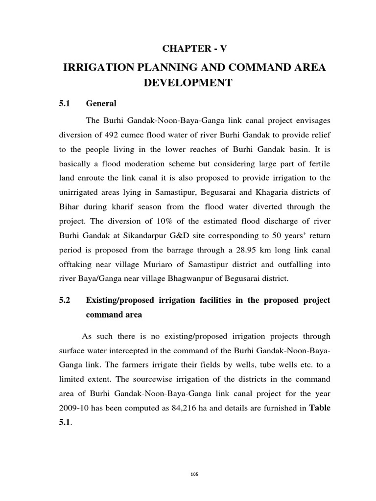 Irrigation Planning and Command Area Development: 5.1 General | PDF ...
