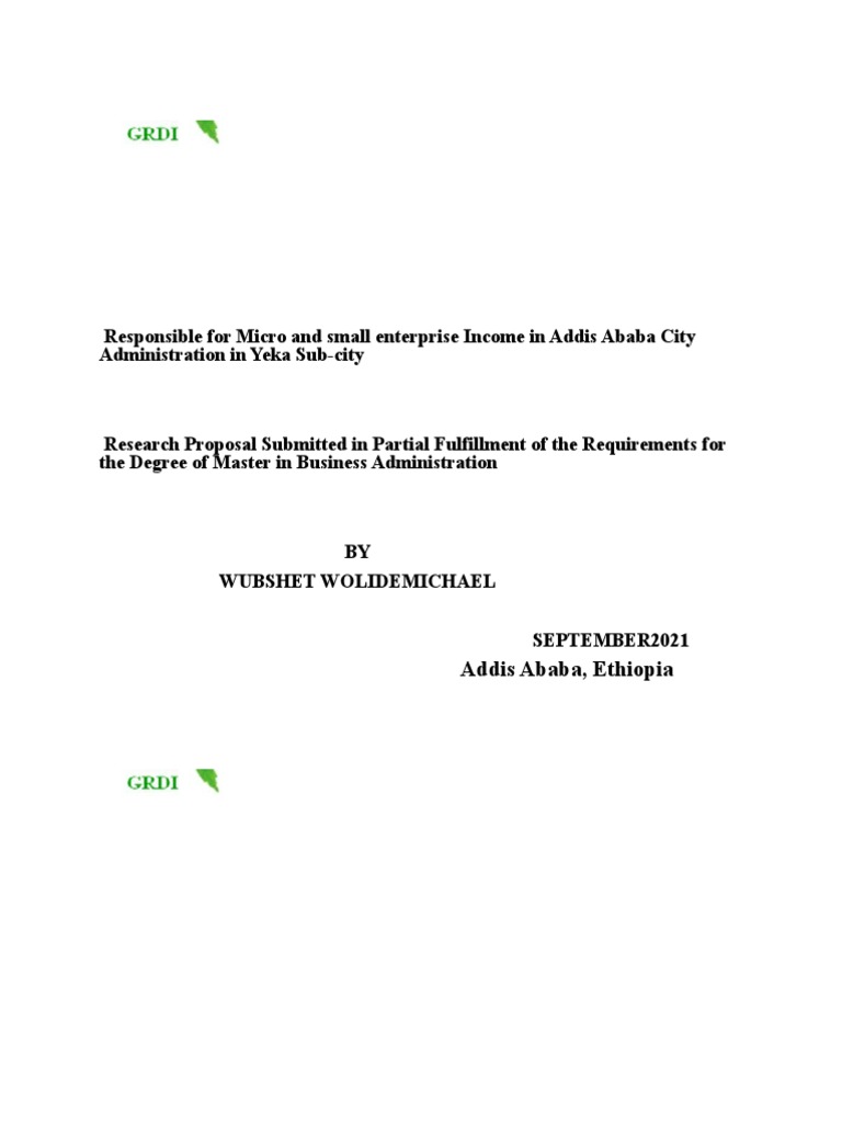 Revised Proposal | PDF | Entrepreneurship | Economic Growth