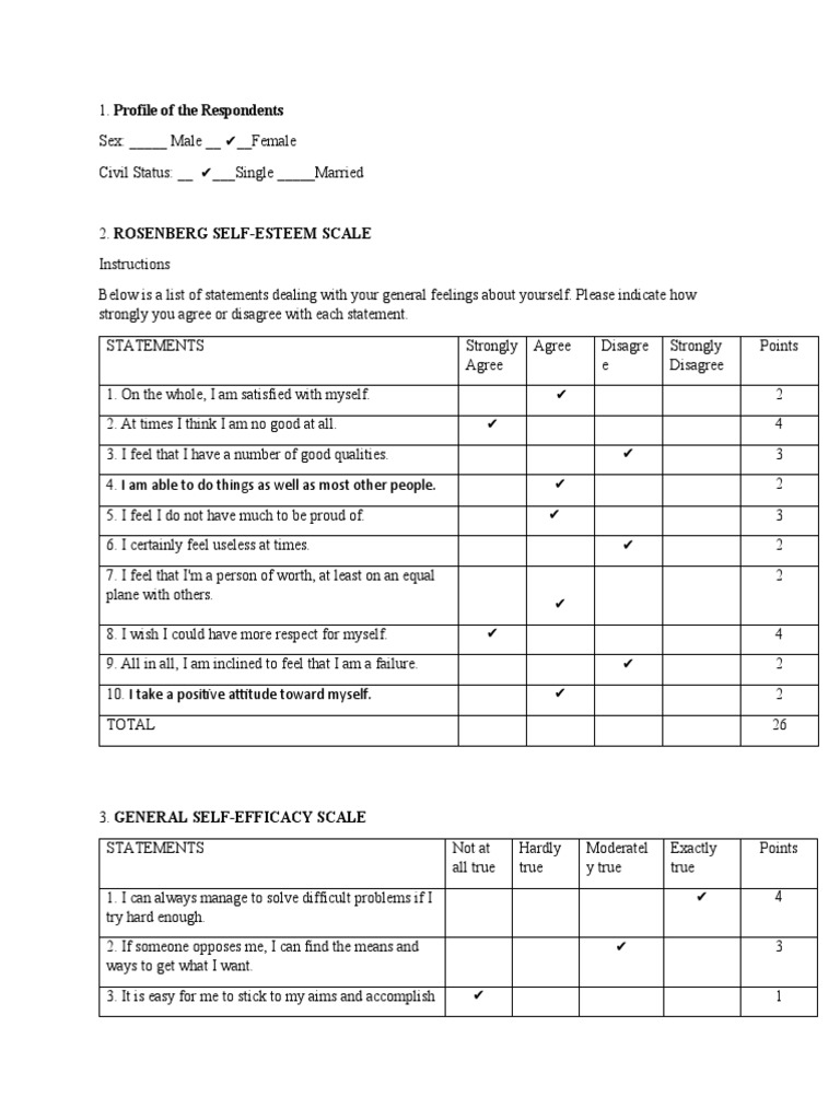 Survey | PDF | Self Esteem | Self Efficacy