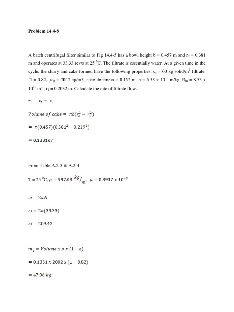 A Batch Centrifugal Filter Similar To Fig 14 | PDF | Science & Mathematics