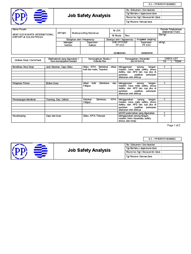 Lamp. 2 Form JSA Waterprofing Membran | PDF