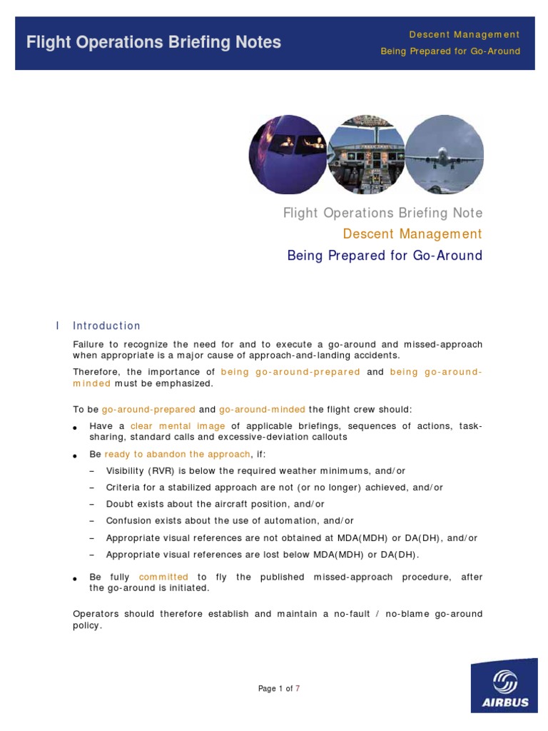 BEING PREPARED For GO-AROUND | PDF | Aircraft | Aerospace Engineering