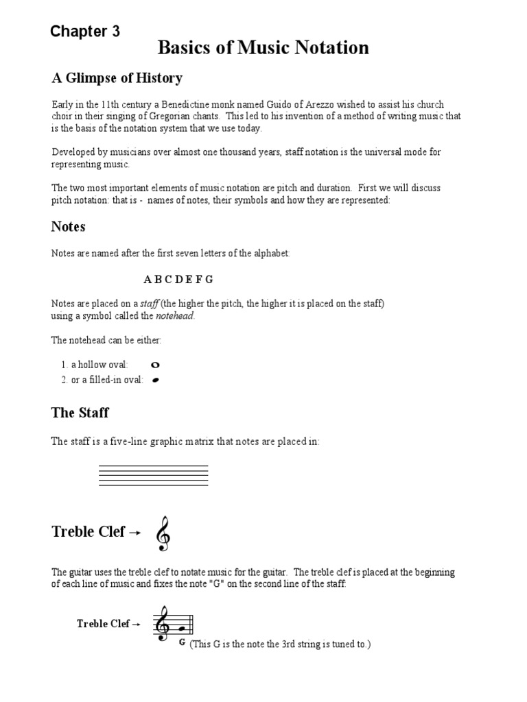 Basics of Music Notation: A Glimpse of History | PDF | Musical Notation ...