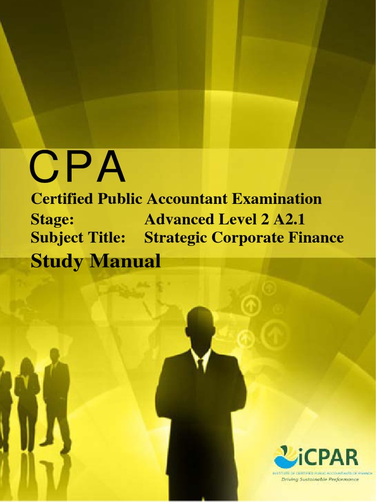 Cpa A2.1 - Strategic Corporate Finance - Study Manual | PDF | Net ...