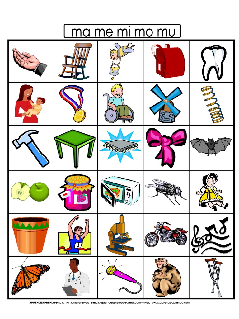 Acceso Visual Dibujos Ma Me Mi Mo Mu | PDF