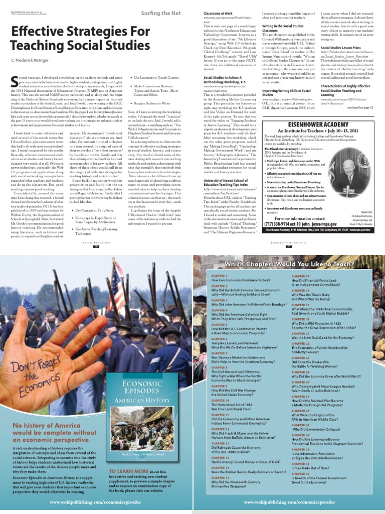 Effective Strategies For Teaching Social Studies: Eisenhower Academy ...