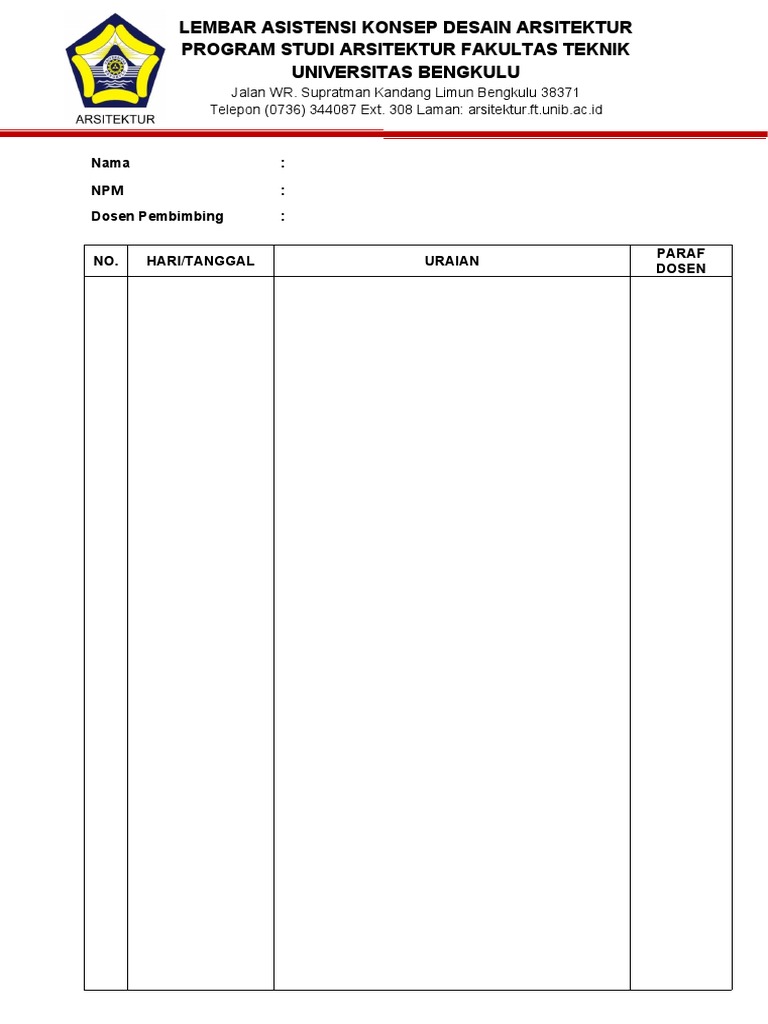 Logbook Asistensi Konsep Desain Arsitektur | PDF