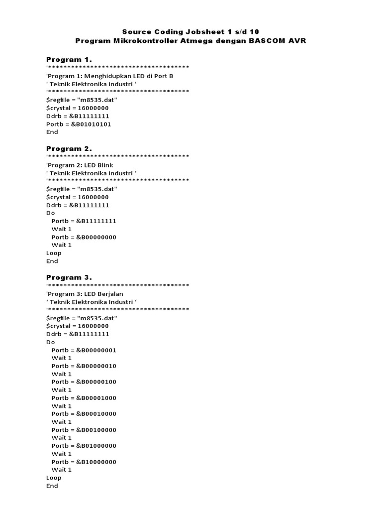 Source Code BASCOM AVR Atmega8535 | PDF | Computing | Computer Engineering