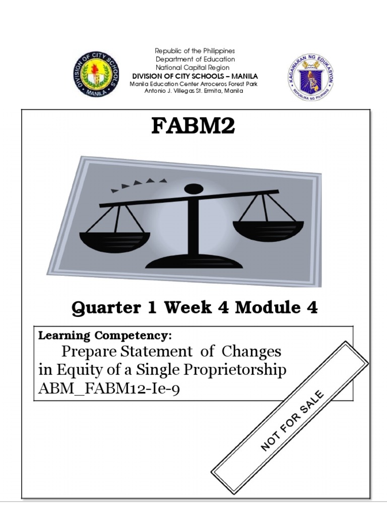 Fabm2: Quarter 1 Week 4 Module 4 | Download Free PDF | Expense | Equity ...