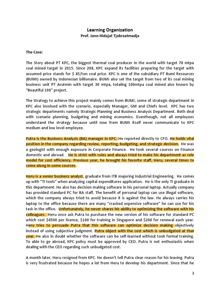 KPC Case | PDF | Economies | Business