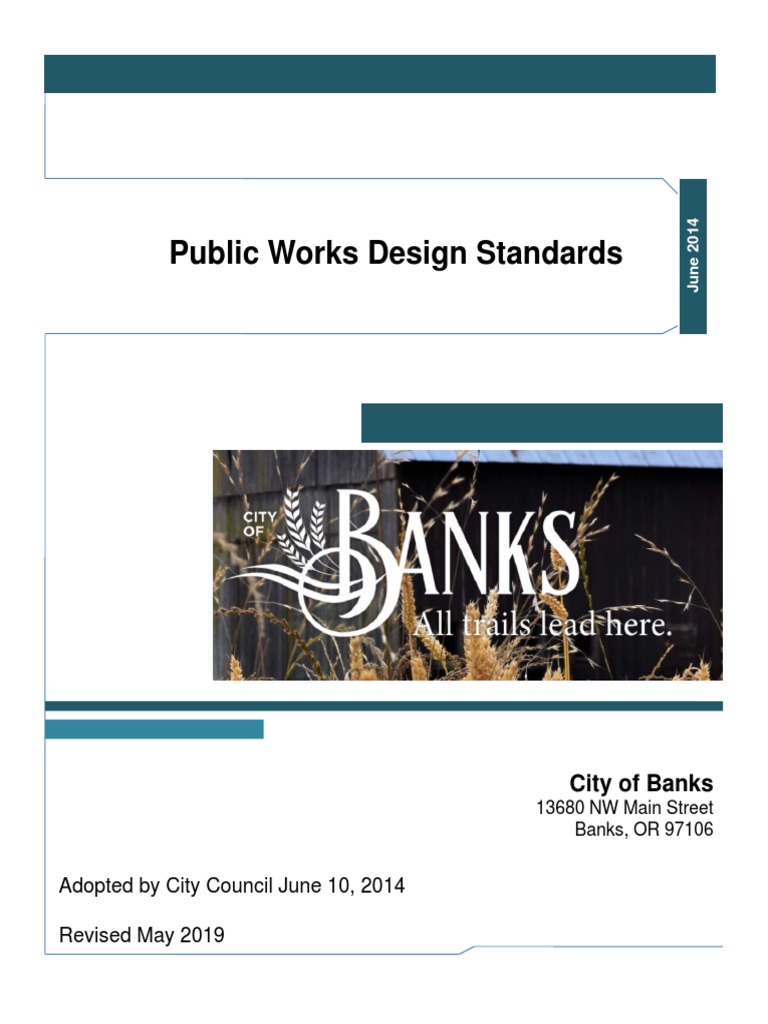 Banks Design Standards REV May 2019 PR | PDF | Traffic | Street