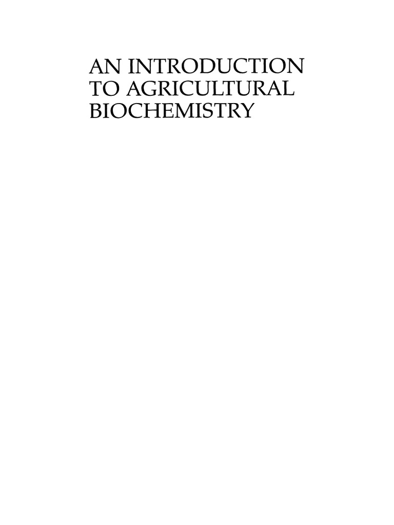 An Introduction To Agricultural Biochemistry | PDF | Citric Acid Cycle ...