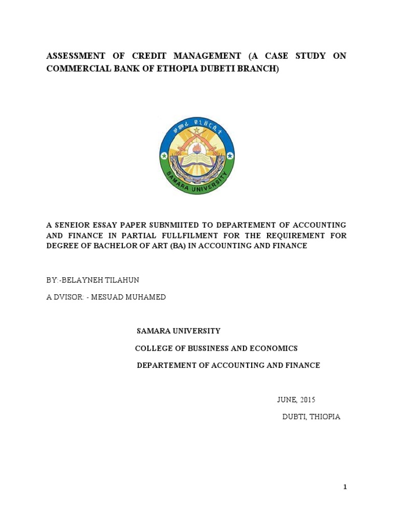 Credit Managemnt | PDF | Loans | Finance & Money Management