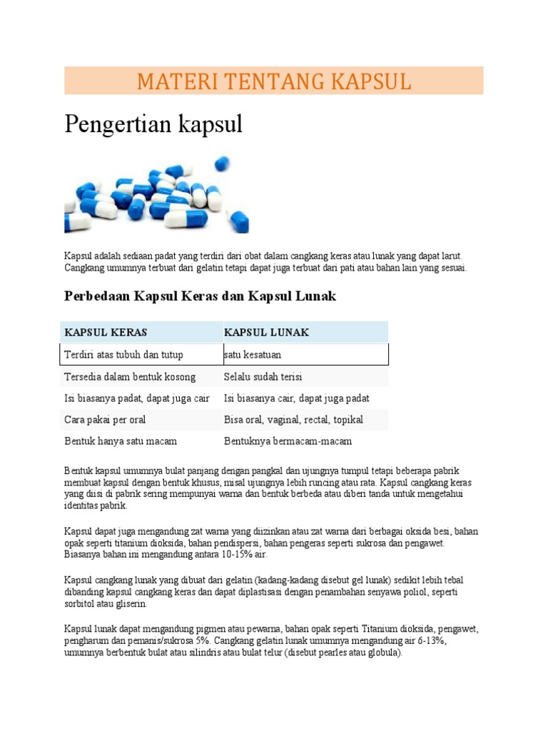 Panduan Lengkap Tentang Kapsul | PDF