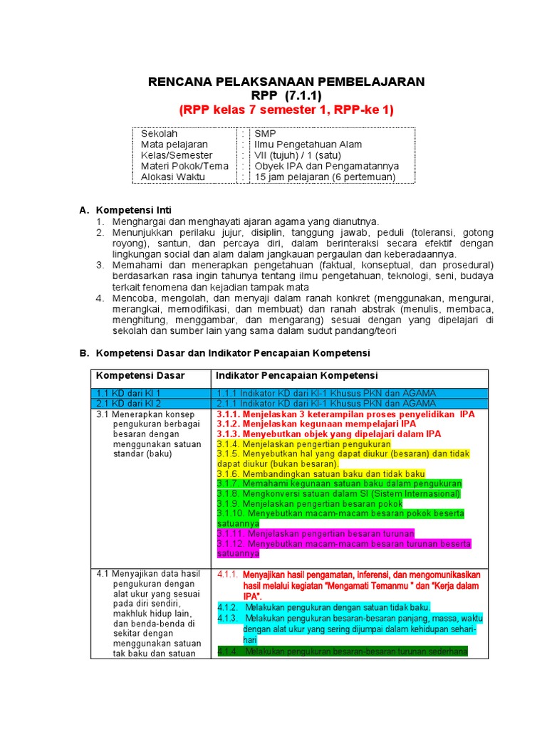 RPP Akriditasi Mila | PDF | Karier & Perkembangan | Sains & Matematika