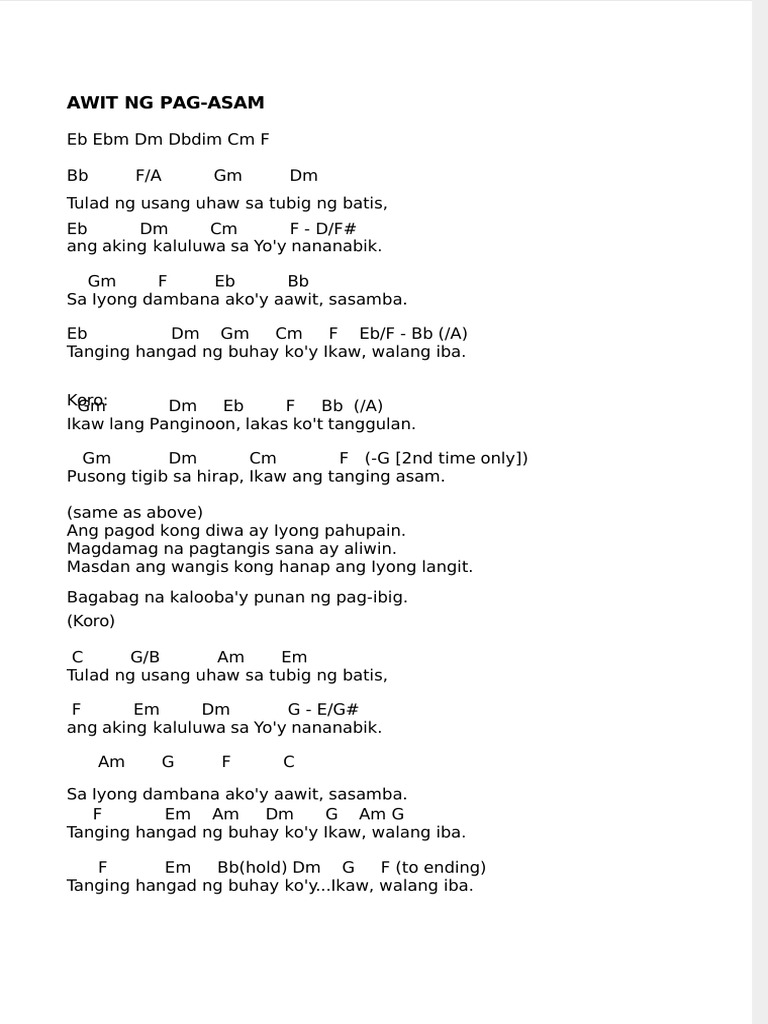 Dokumen - Tips - Awit NG Pag Asam | PDF
