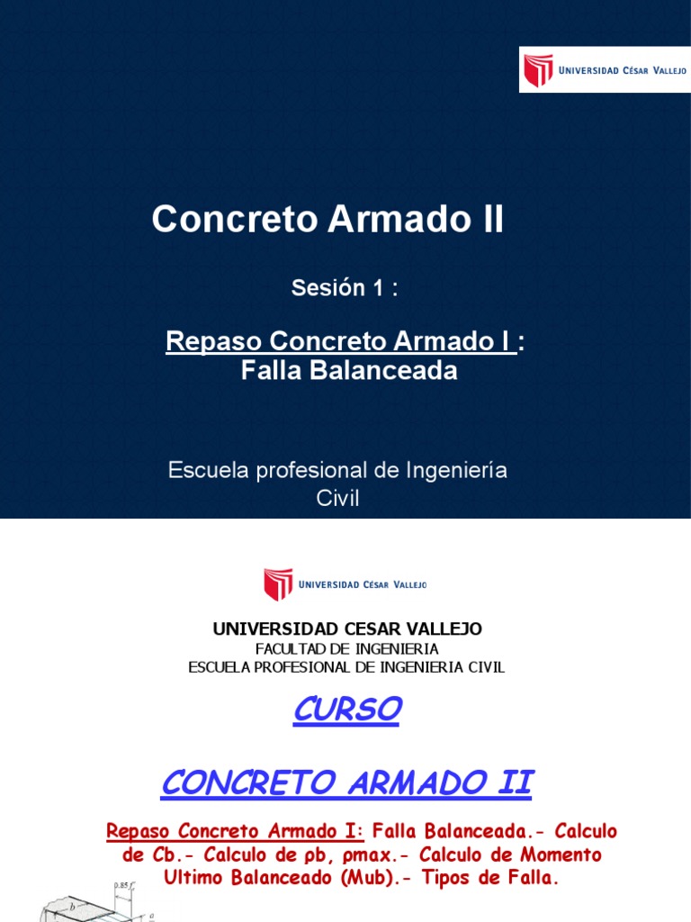 SESION 01b - Falla Balanceada | PDF | Concreto reforzado | Albañilería