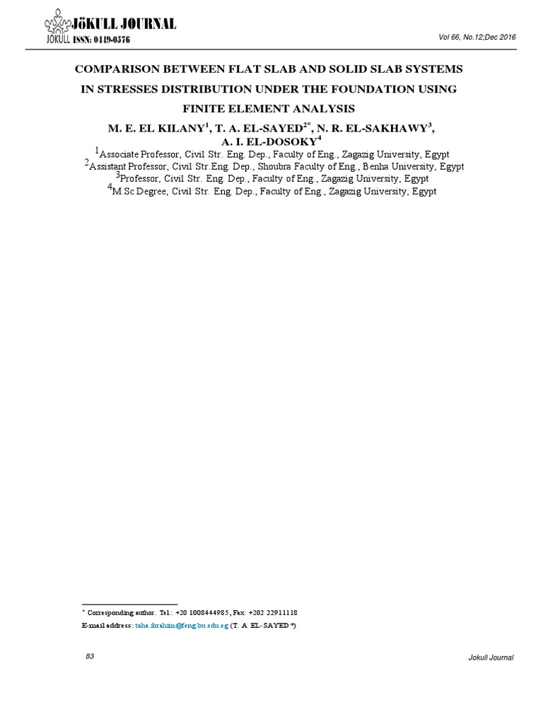Comparison Between Flat Slab and Solid Slab Systems in Stresses ...