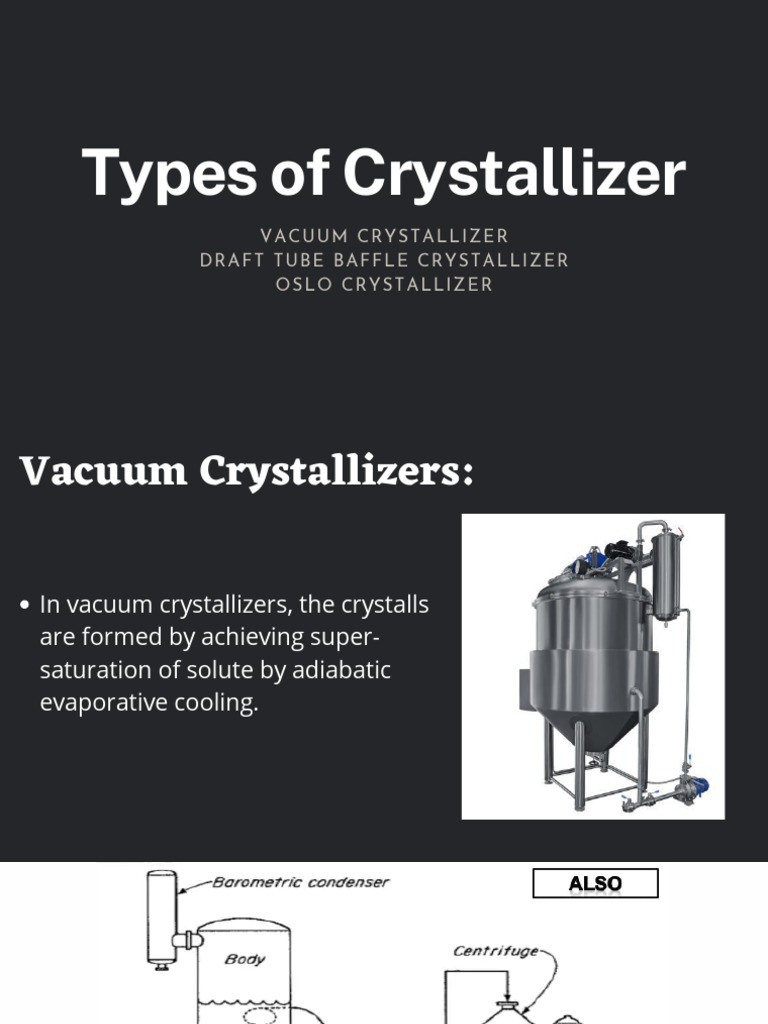 Types of Crystallizers | PDF | Crystallization | Solution