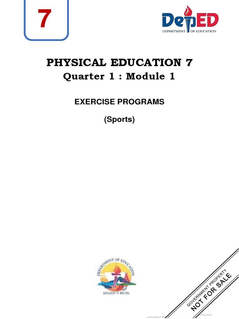 Physical Education 7: Quarter 1: Module 1 | PDF | Heart Rate | Physical ...