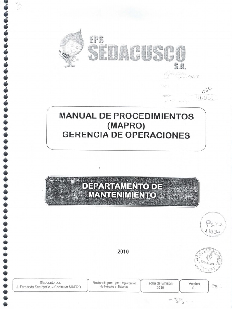 Manual de Operacion y Mantenimiento Seda | PDF