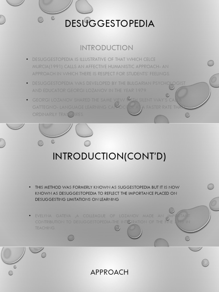 Desuggestopedia | PDF | Learning | Second Language