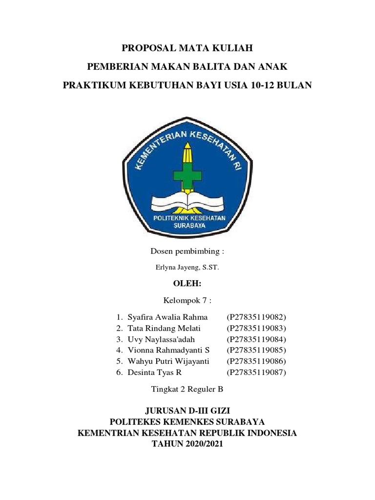B7 - Proposal Bayi 10-12 Bulan | PDF