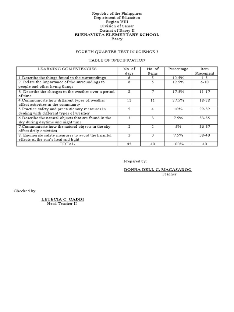 PT - Science 3 - Q4 | PDF