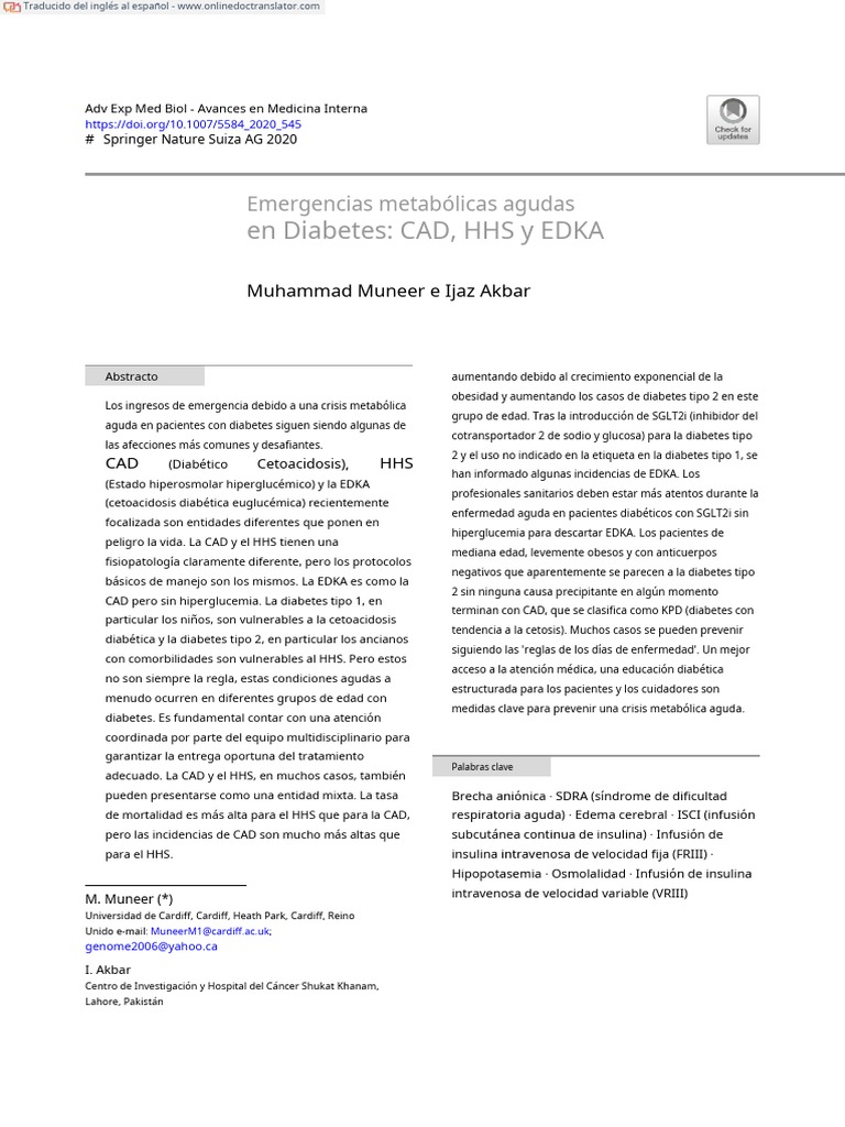 2020 Acute Metabolic Emergencies in Diabetes DKA, HHS and EDKA-1 (1 ...