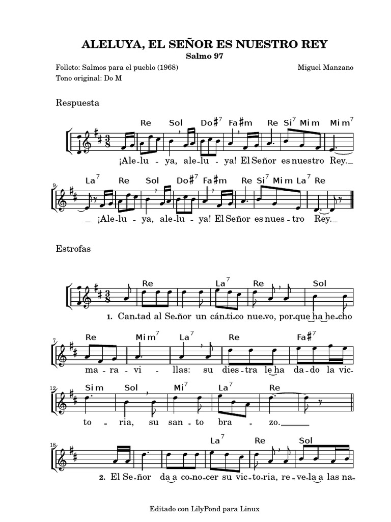 Aleluya El Senor Es C | PDF | Ketuvim | Salmos