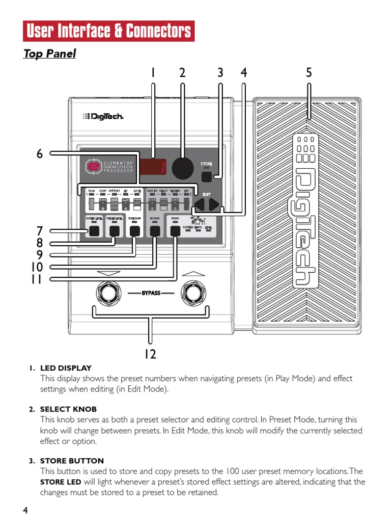 DigiTech Element Element XP Manual-8 | PDF