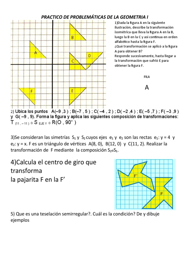 Transformaciones Isométricas en Geometría | PDF | Geometría | Formas ...