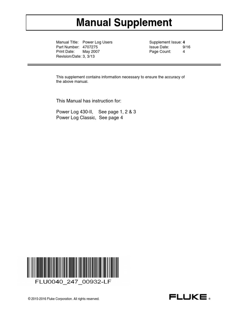 Power Log User Manual Supplement Iss 4 | PDF | Microsoft Windows ...