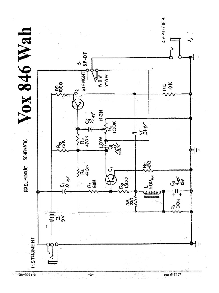 Vox V846 Schematic | PDF