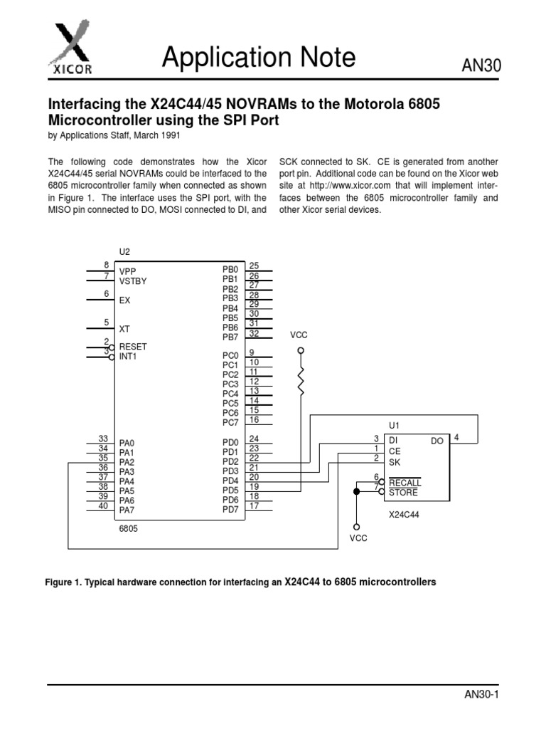 Interfacing The X24C44-45 | PDF | Computer Architecture | Computer ...