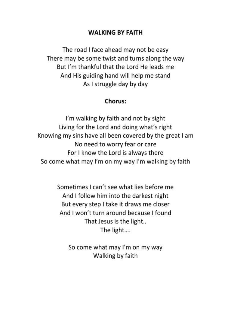 Walking by Faith: A Spiritual Journey | PDF | Self-Improvement