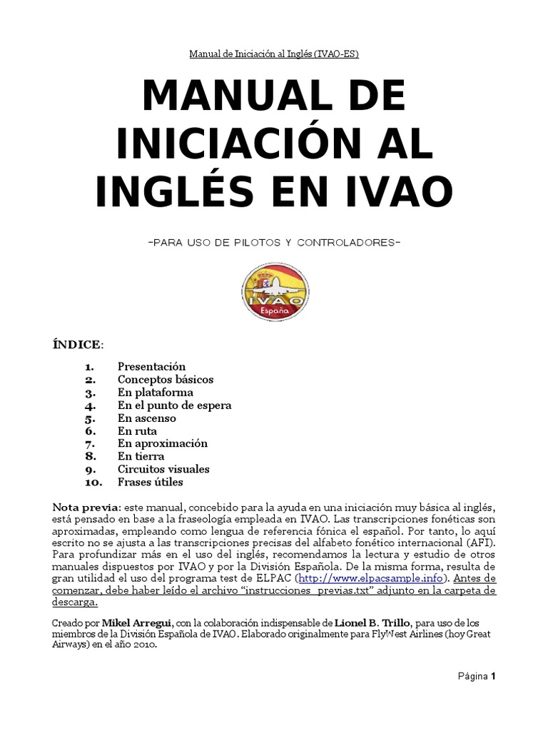Tutorial Ivao 2012 | PDF | Control de tráfico aéreo | Aviación