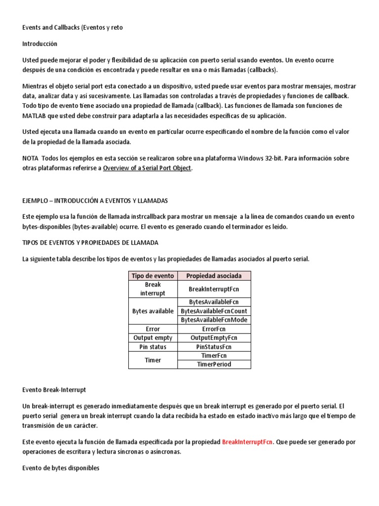 Events and Callbacks | PDF | Devolución de llamada (programación de computadora) | Edad de ...