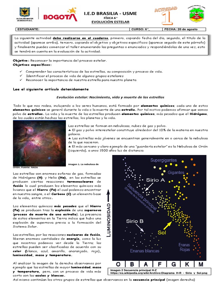 6° Evolución Estelar | PDF | Estrellas | Dom